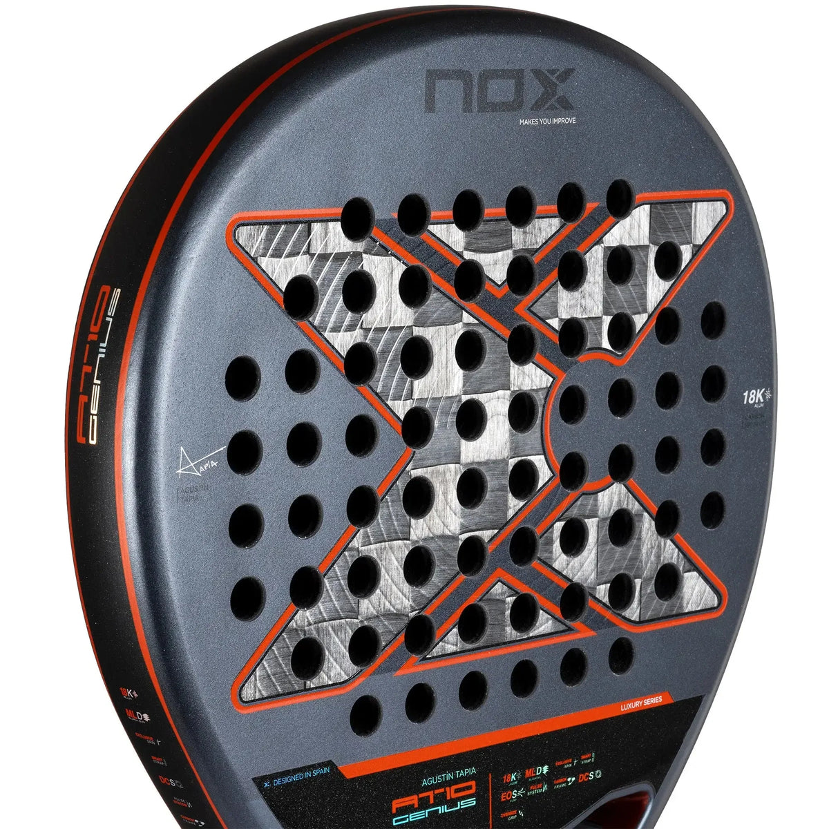 NOX AT10 Luxury GENIUS 18K Alum Padel Tennis Racket (2025 Model) – PadelShop.ae